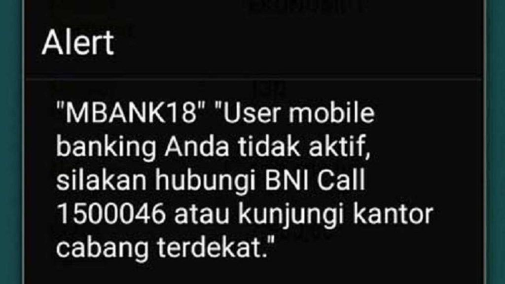 Apa Itu BNI Mobile Banking Error MBANK18, Sebab & Solving
